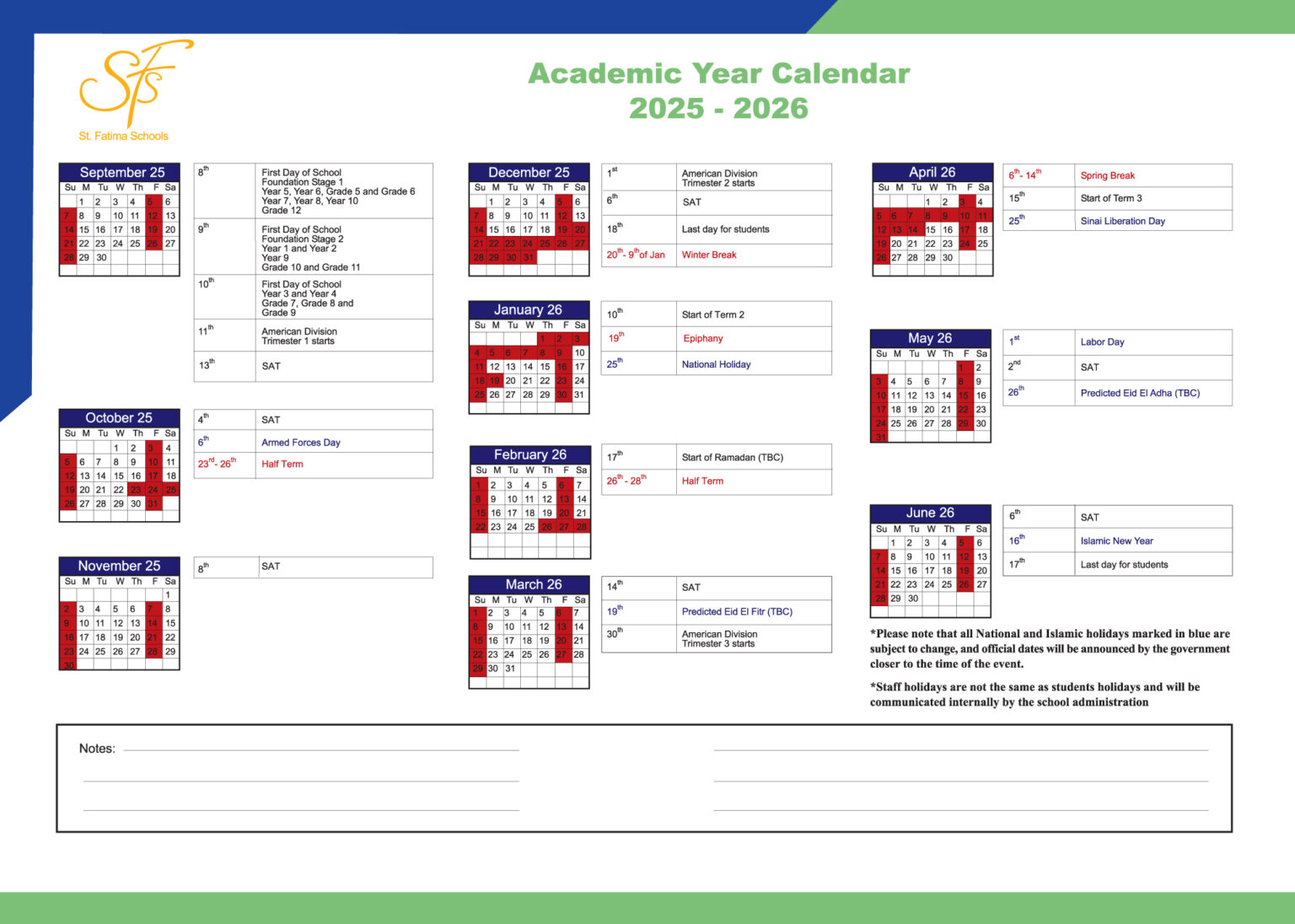 Types of assessments – St Fatima Nasr City